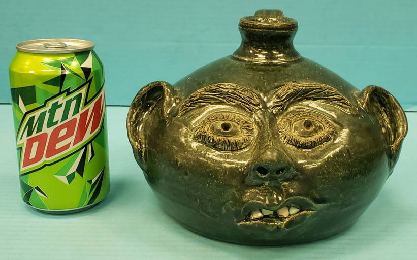 Bobby Ferguson "buggy" Face Jug Southern Pottery