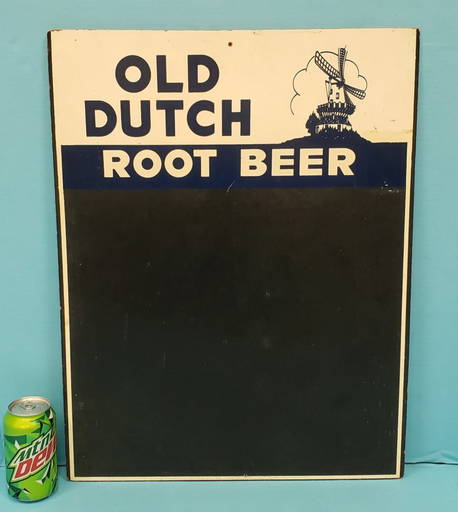 Old Dutch Root Beer Masonite Chalk Menu Board