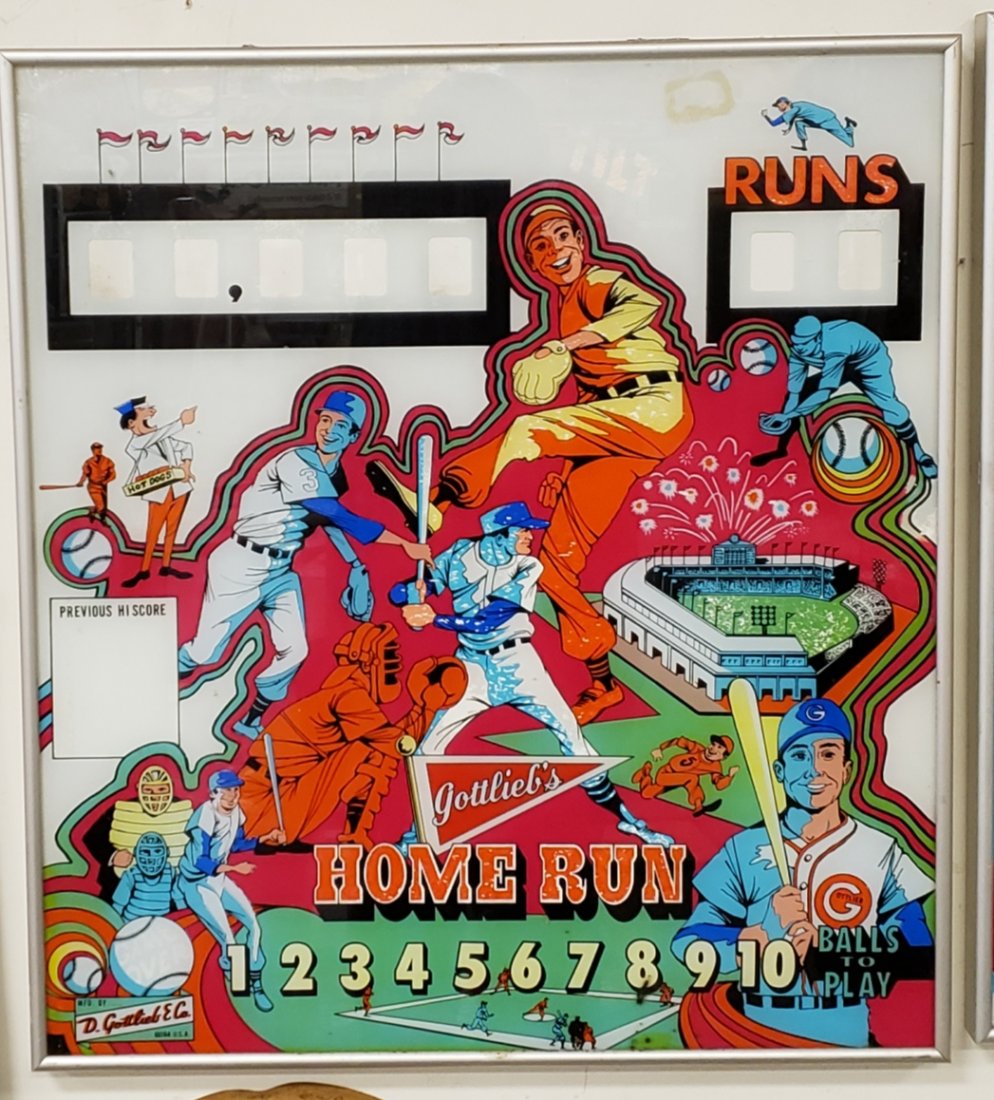 Gottlieb's Home Run Pinball Machine Back glass - Mar 28, 2020 ...