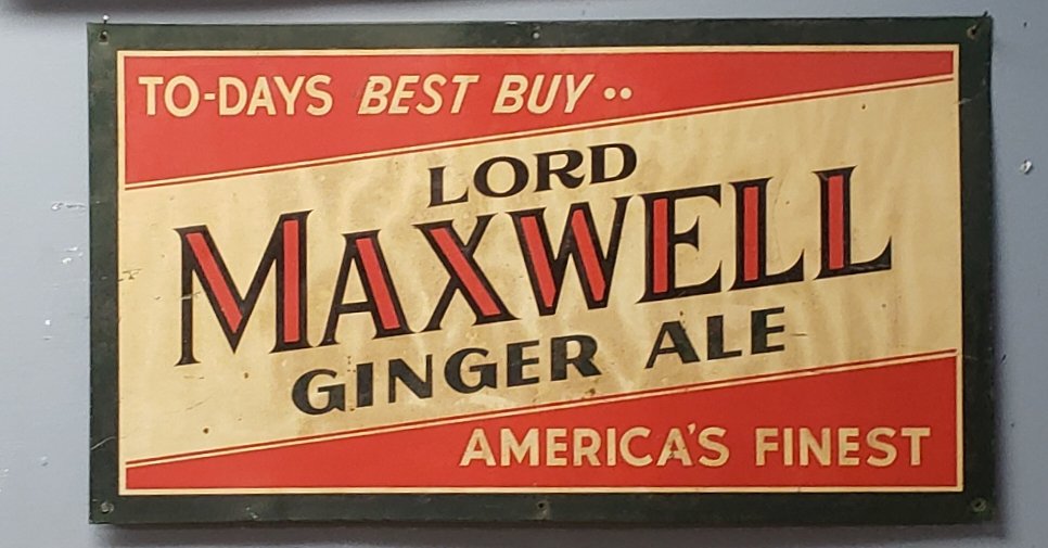 Lord Maxwell Ginger Ale Tin Sign