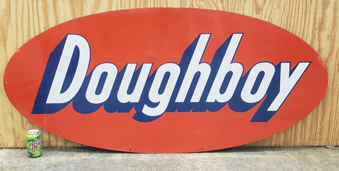 Doughboy Feeds Oval Sign - Jun 27, 2020 | Rockabilly Auction Company in GA