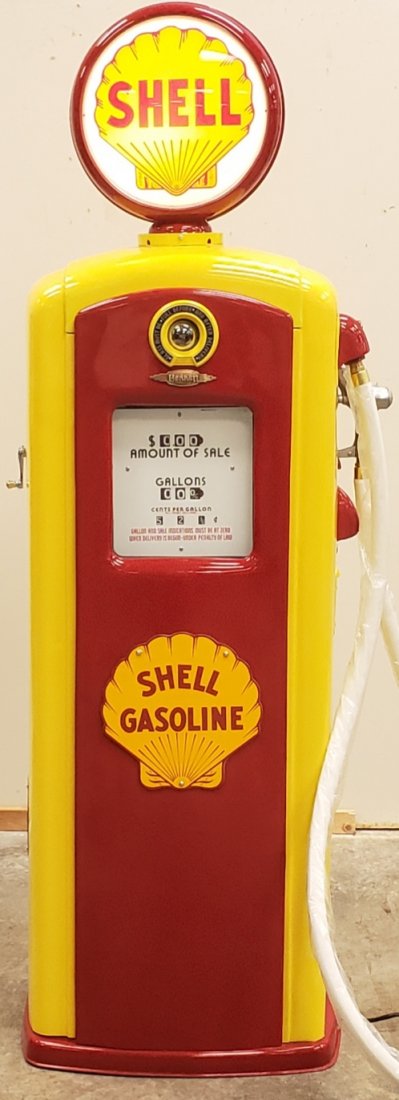 Restored Bennett Shell Gas Pump - Jun 27, 2020 | Rockabilly Auction ...