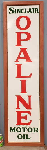 Porcelain Sinclair Opaline Motor Oil Vertical Sign
