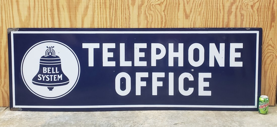 RARE Large Bell System Telephone Office Porcelain Sign - Jun 27, 2020 ...