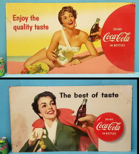Coca Cola Double Sided Cardboard Sign