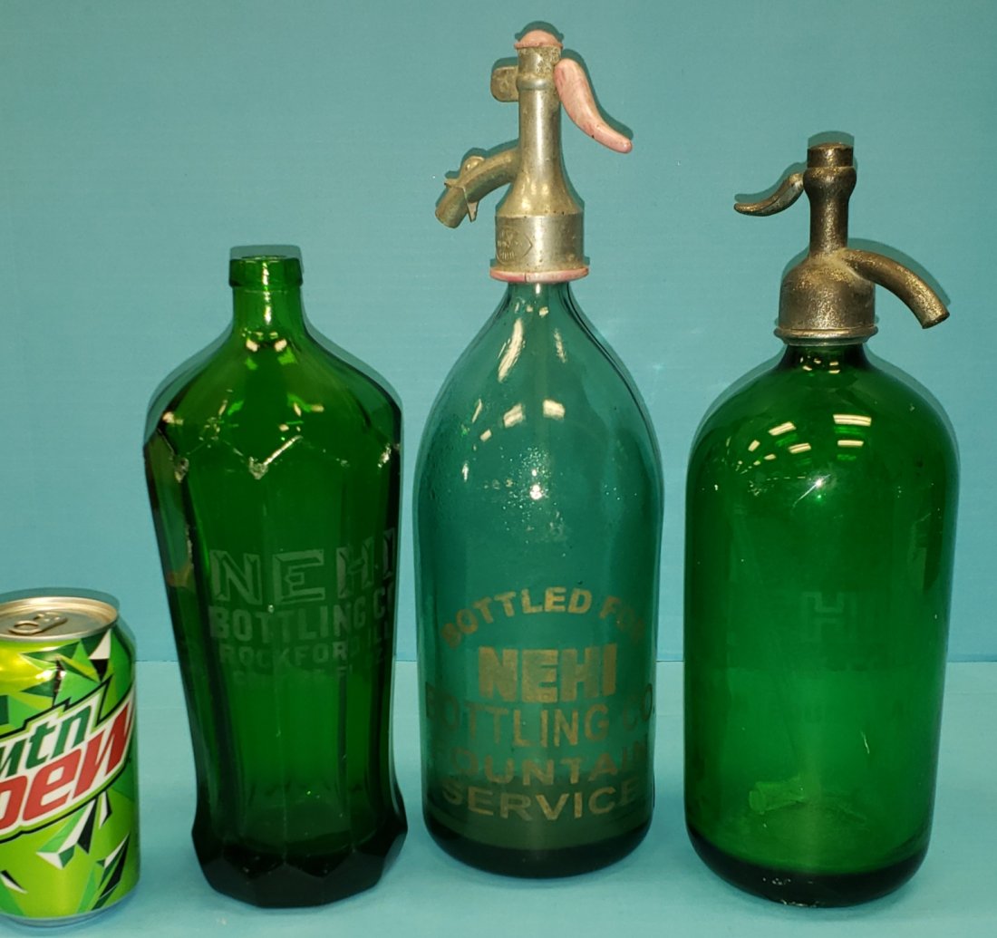 3 Nehi Seltzer Bottles
