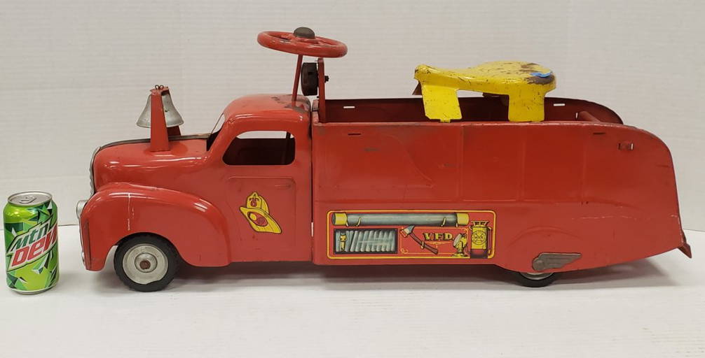 Marx Sit And Ride Fire Engine Truck