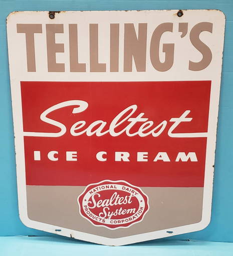 Telling's Sealtest Ice Cream Porcelain Sign
