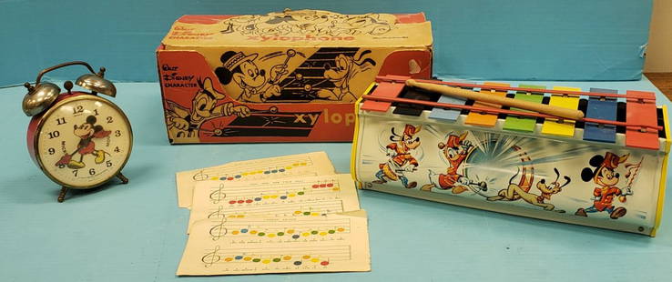 Walt Disney Mickey Mouse & Goofy Sealed Box Orig. Bradley Alarm Clock