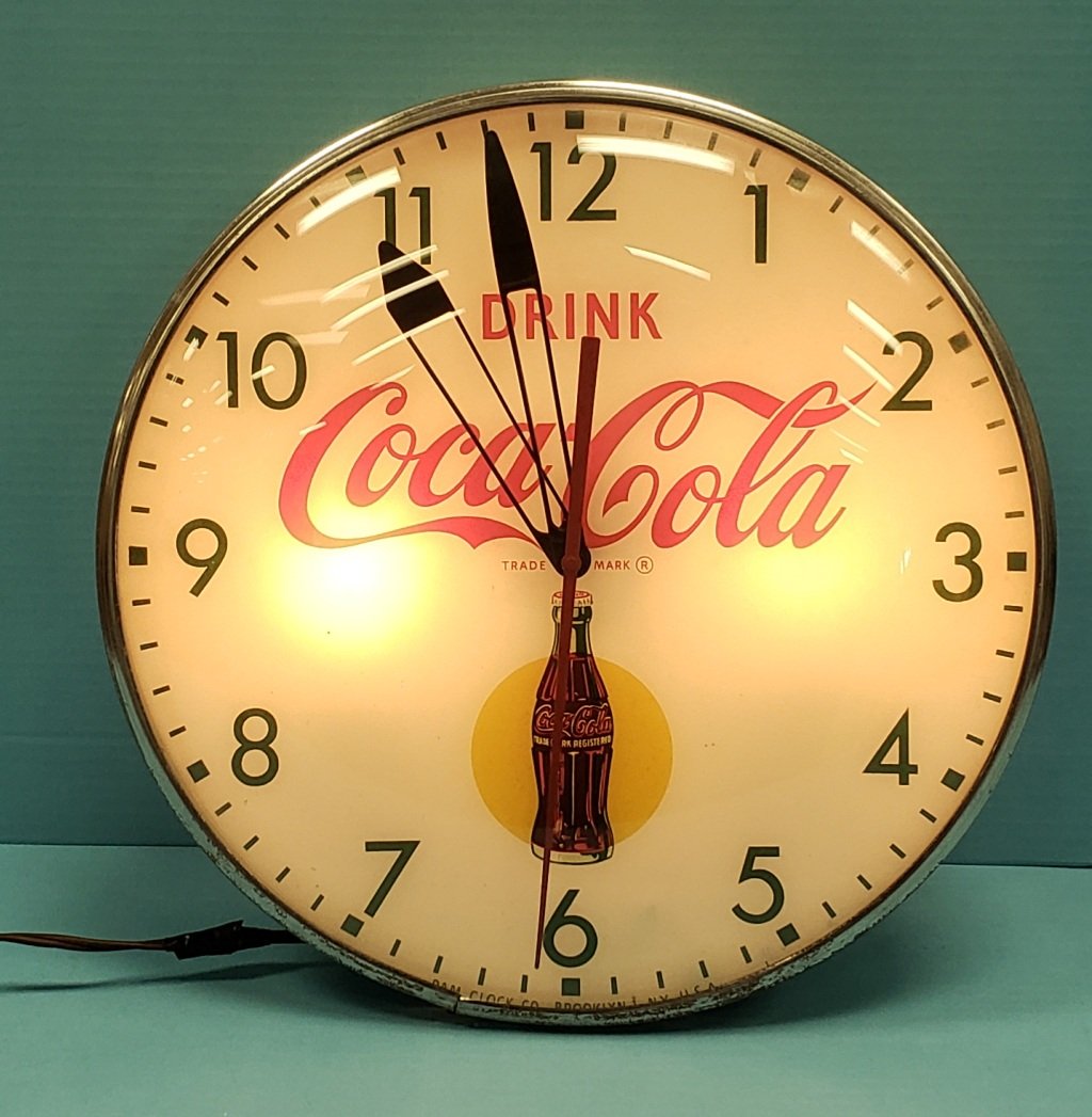 Drink Coca Cola Pam Light Up Clock