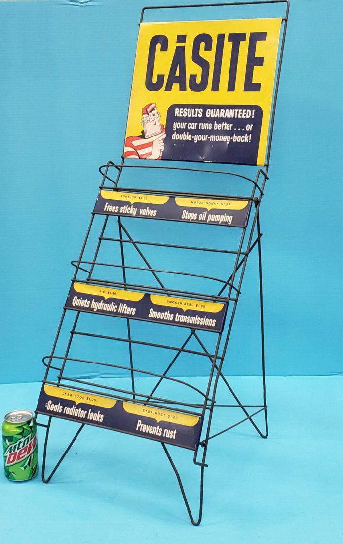 Casite Oil Can Display Rack - Mar 27, 2021 | Rockabilly Auction Company ...