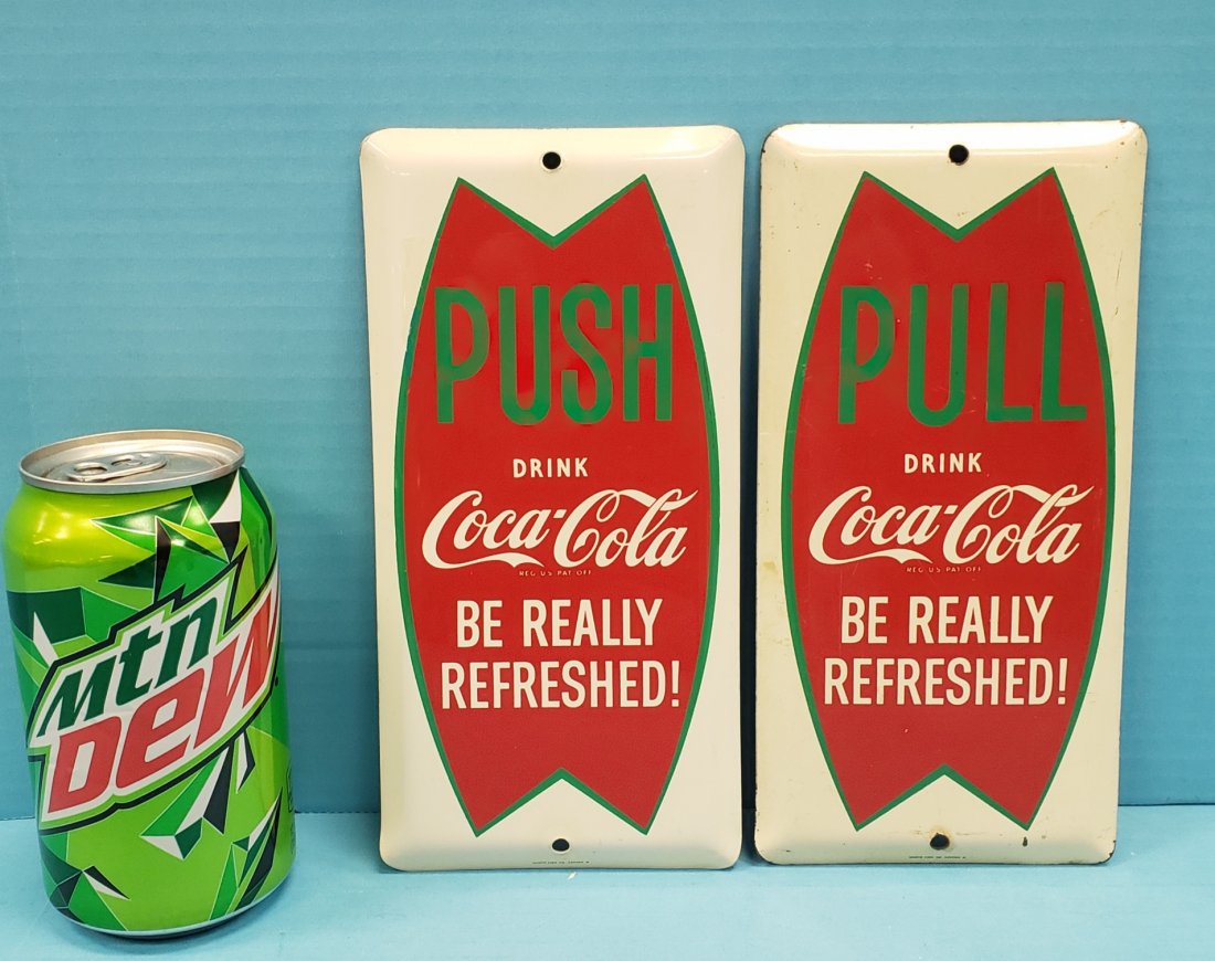 Coca Cola Door Push & Pull Palm Plates