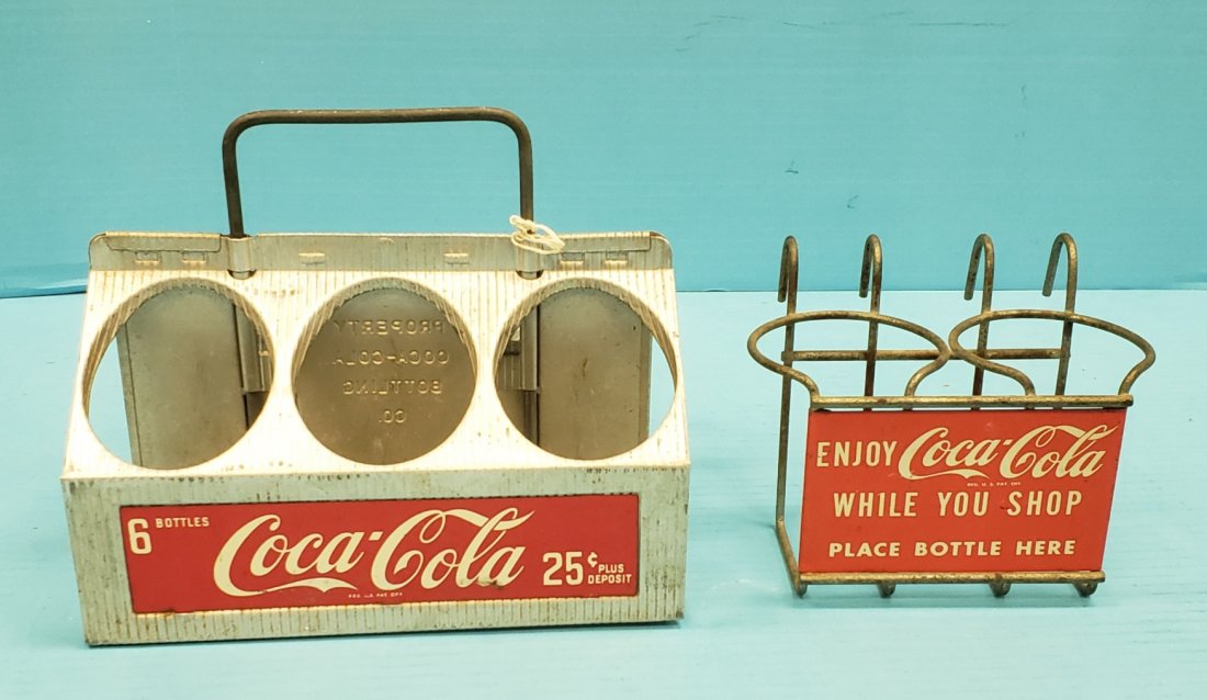 Coca Cola Shopping Cart Bottle Holder & 6 Pack Carrier