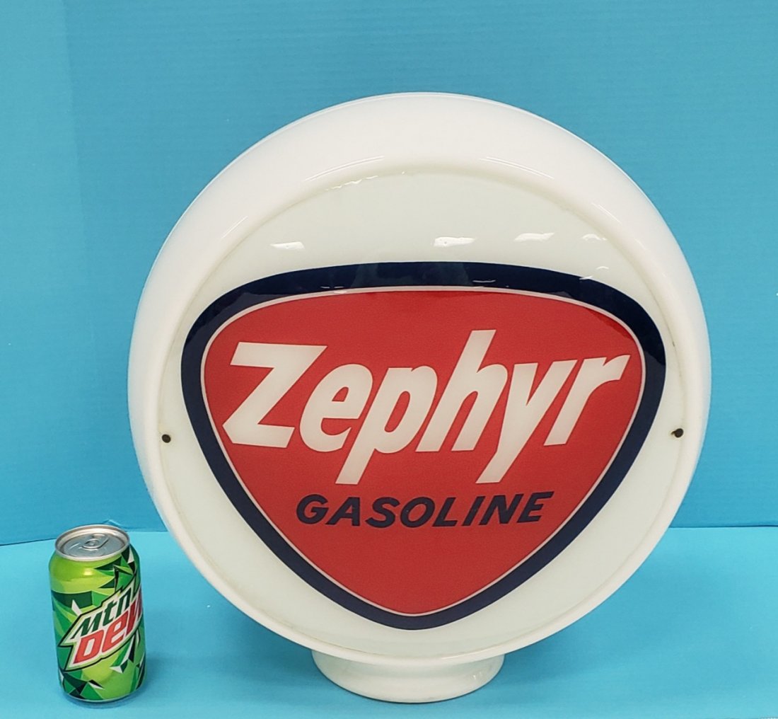 For Auction: Zephyr Gasoline Gas Pump Globe (#0143) on Jun 26, 2021 ...