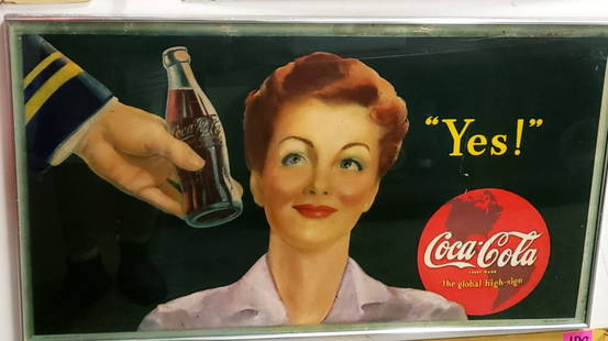 Coca Cola Cardboard Sign Yes The Global High Sign
