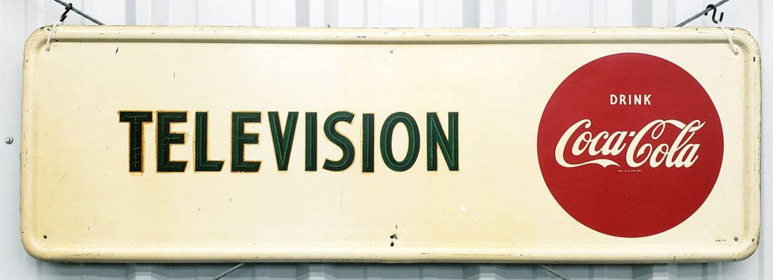 Rare 1947 Drink Coca Cola Television Sign