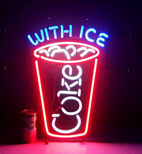 Coke With Ice Coca Cola Neon Sign