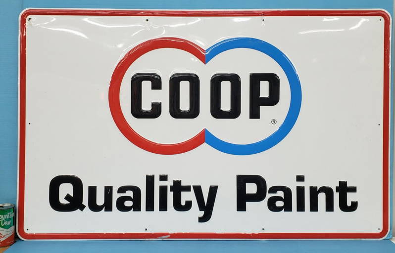 Co Op Quality Paints Sign