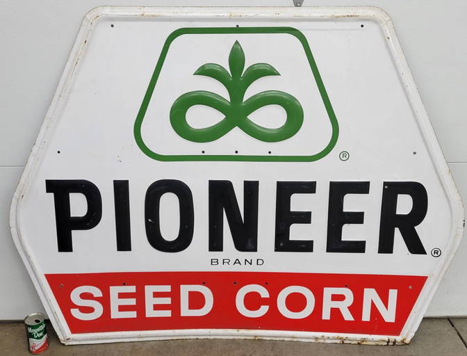 Pioneer Seed Corn Embossed Tin Sign