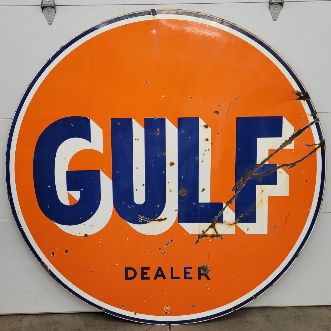 72" Double Sided Gulf Dealer Porcelain Sign - Mar 26, 2022 | Rockabilly ...