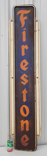 Firestone Metal Vertical Sign