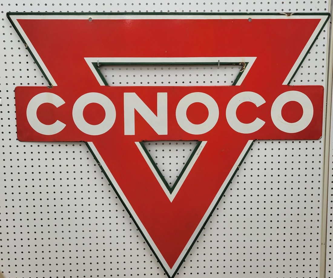 Conoco Double Sided Porcelain Sign