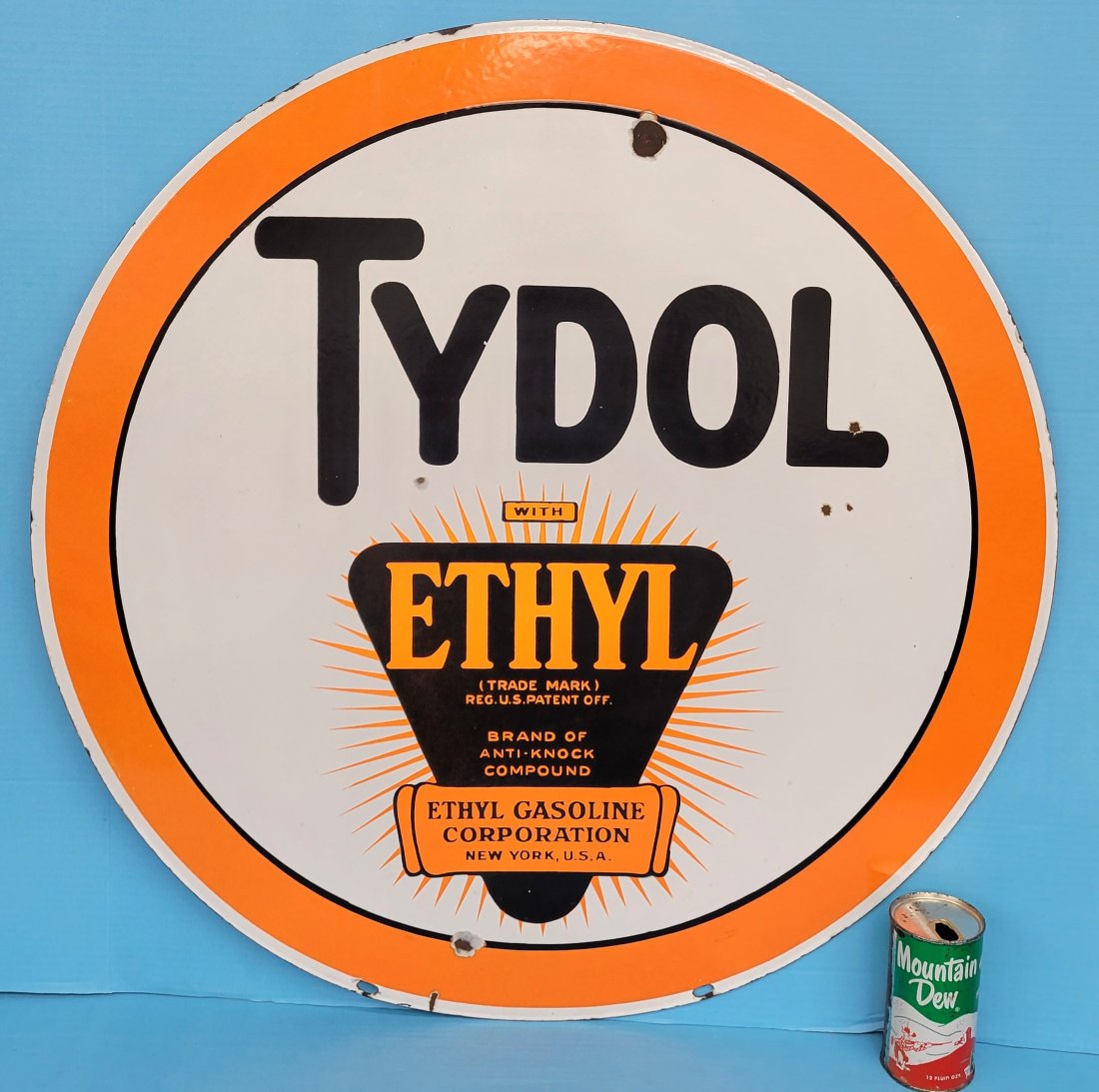 Tydol Ethyl Double Sided Porcelain Sign Tac