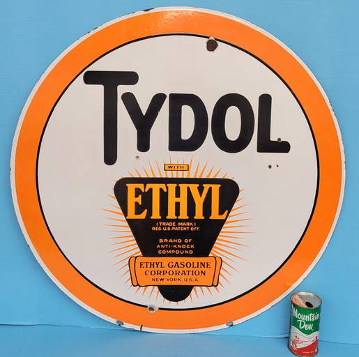 Tydol Ethyl Double Sided Porcelain Sign Tac