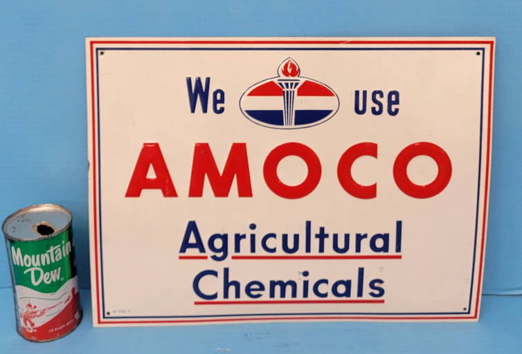 Amoco Agricultural Chemicals Single Sided Tin Sign