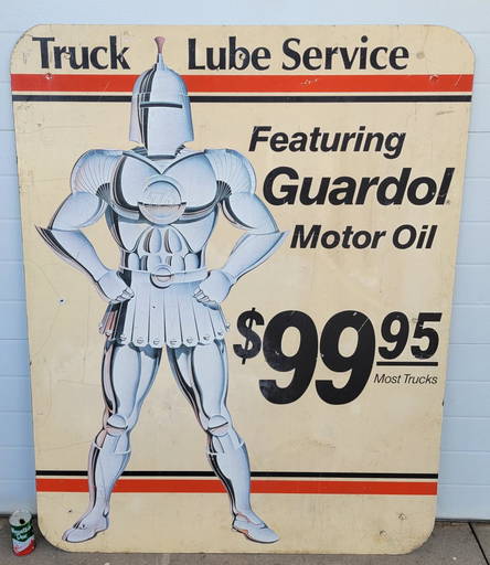 Large Guardol Motor Oil Metal Sign