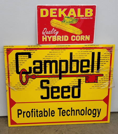 Dekalb Hybrid Corn & Campbell Seed Signs