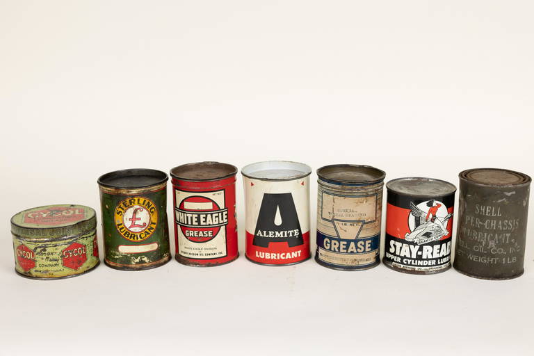 Lot of 7 Grease & Lubricant Cans Associated Shell etc - Nov 21, 2022 ...