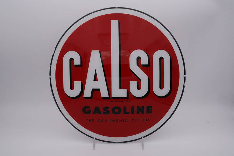 Calso Gasoline California Oil Co 13.5" Gas Globe Lens - Nov 21, 2022 | Rockabilly Auction ...