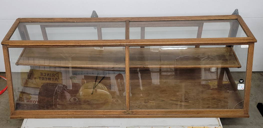 Antique Wood & Glass Country Store Display Showcase