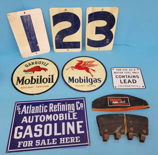 Vintage Arco Gas Pump Signs