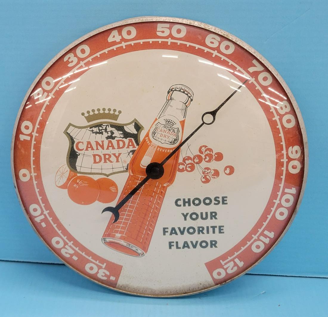 Canada Dry Choose Your Favorite Flavor Round Pam Thermometer Auction