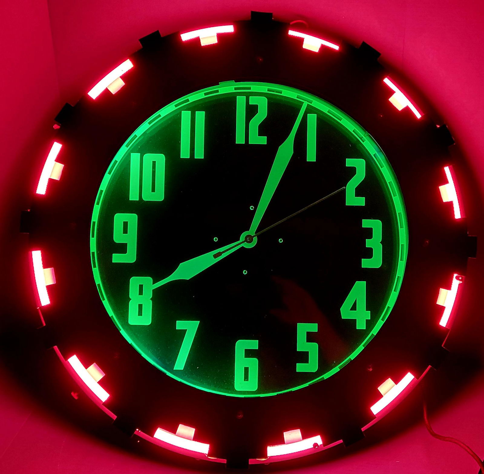 Aztec Contemporary Neon Electric Clock