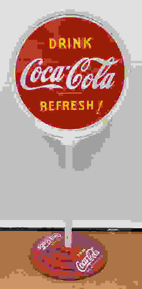 Drink Coca Cola Refresh! Porcelain Curb Sign Auction Drink Coca Cola Refresh! Porcelain Curb Sign Auction
