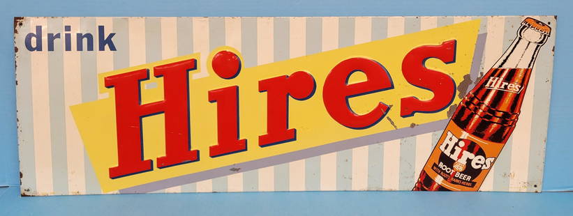 Drink Hires Embossed Tin Sign