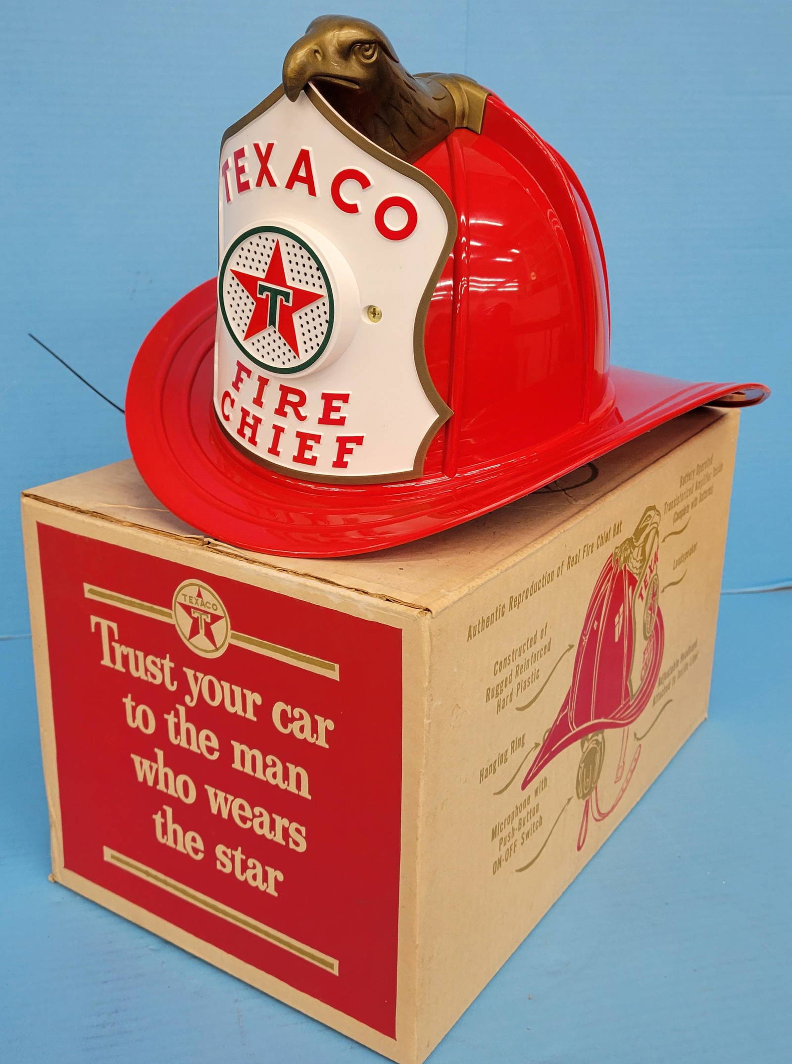 New Old Stock Texaco Fire Chief Hat With Box Auction