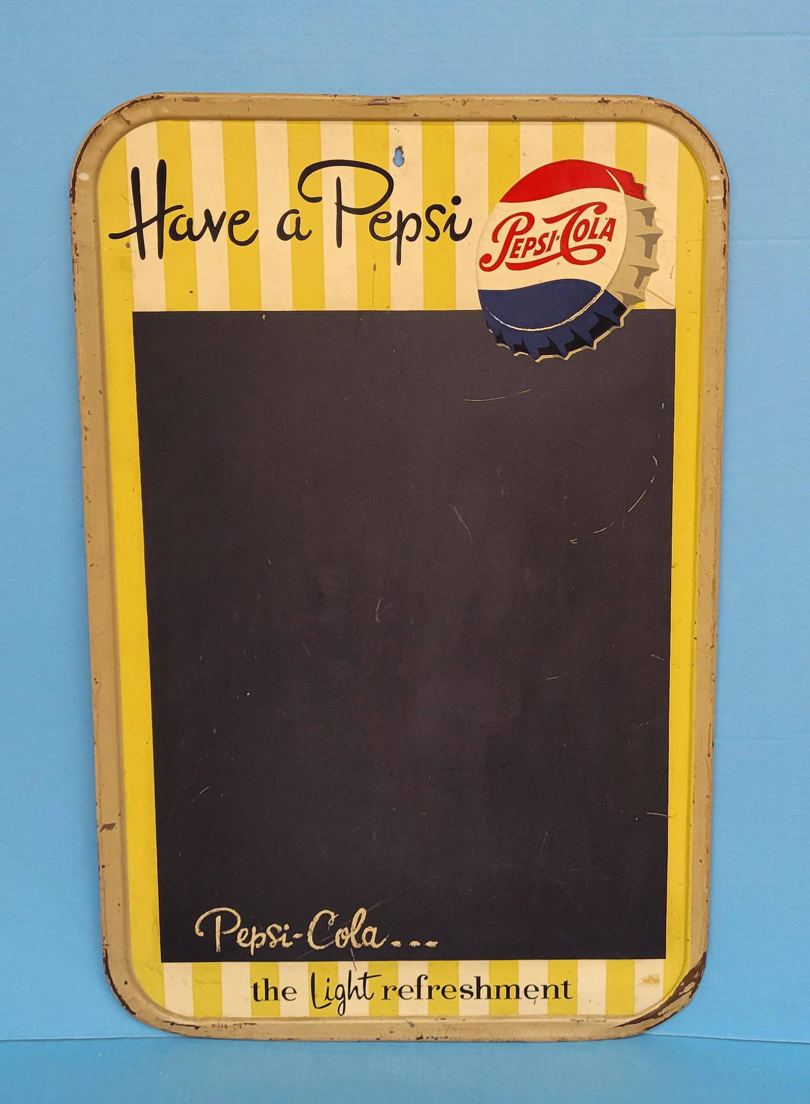 Pepsi Cola Have A Pepsi The Light Refreshment Menu Board Auction