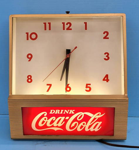 Drink Coca Cola Electric Light Up Clock