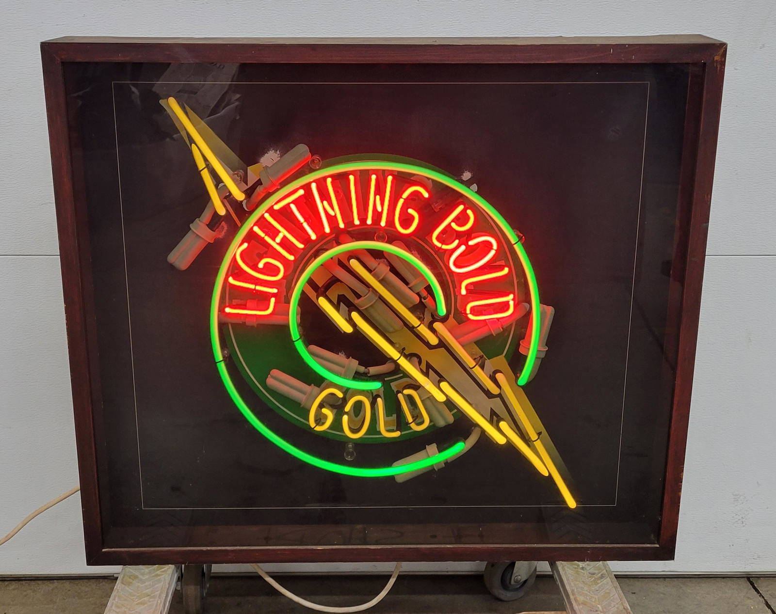 Lightning Bold Gold Neon Sign Auction