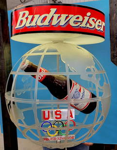 Rotating Budweiser Flange Light Sign