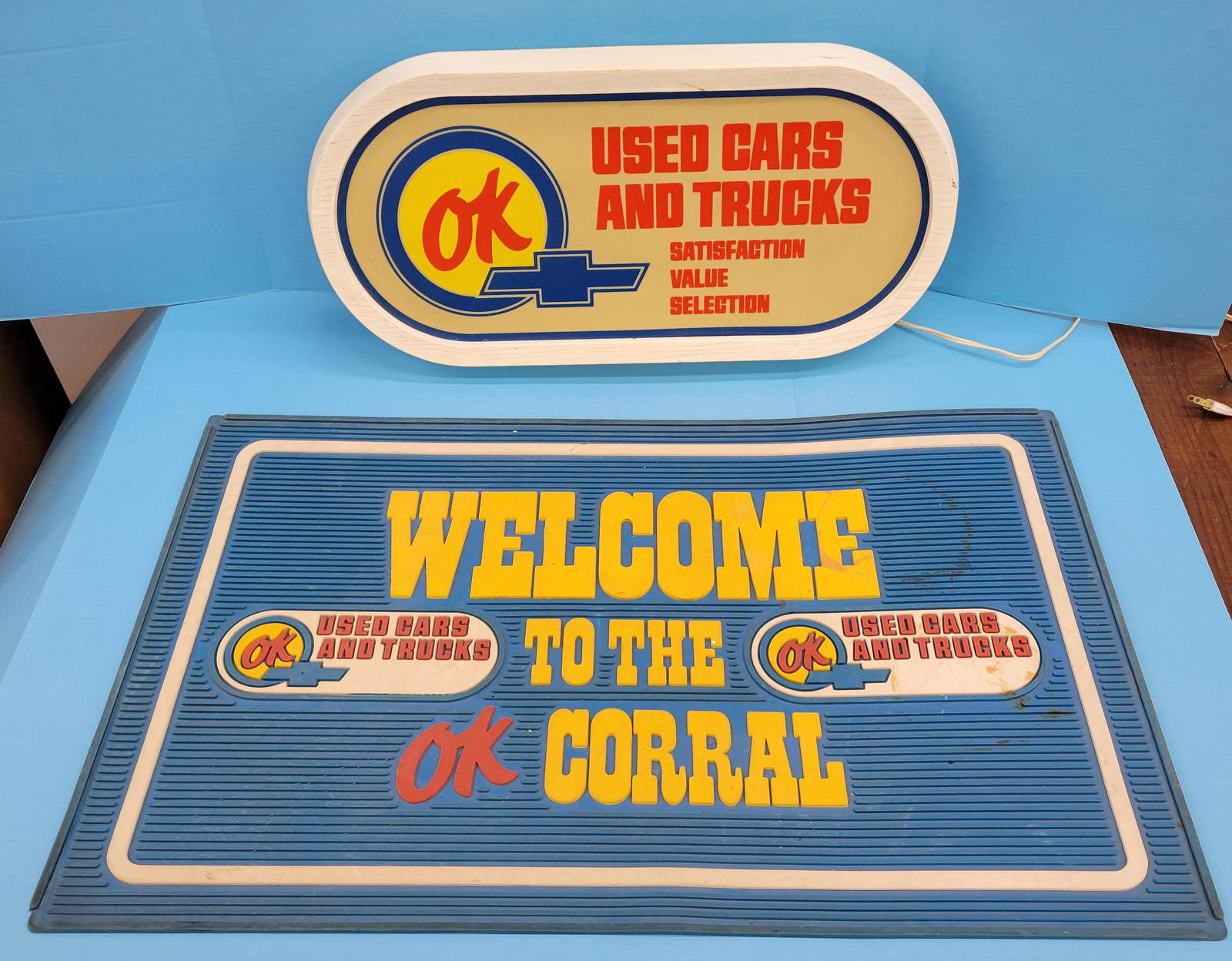 Chevrolet Ok Used Cars And Trucks Light Up Sign & Welcome To The Corral ...