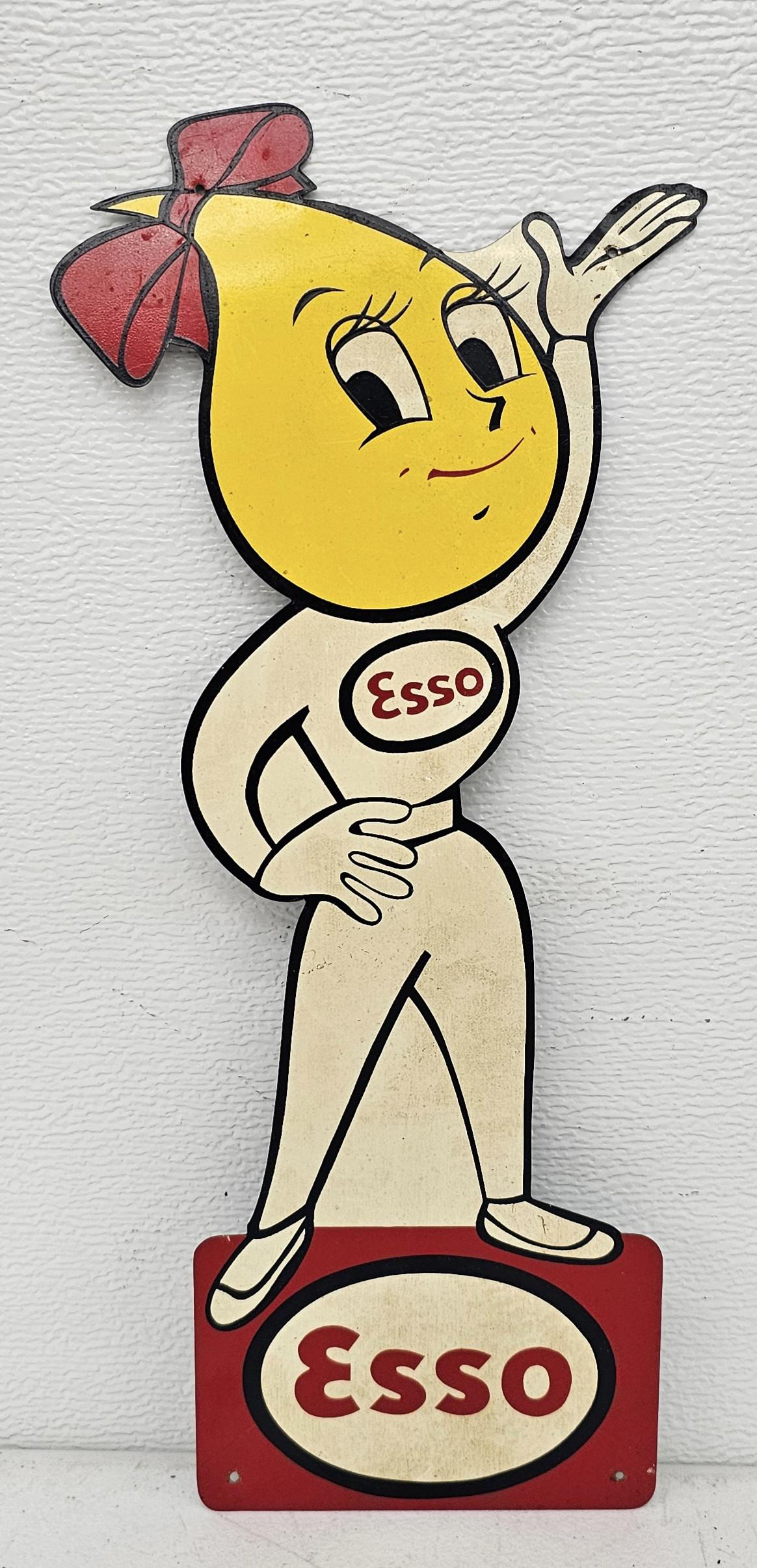 Esso Oil Drop Girl Sign Auction