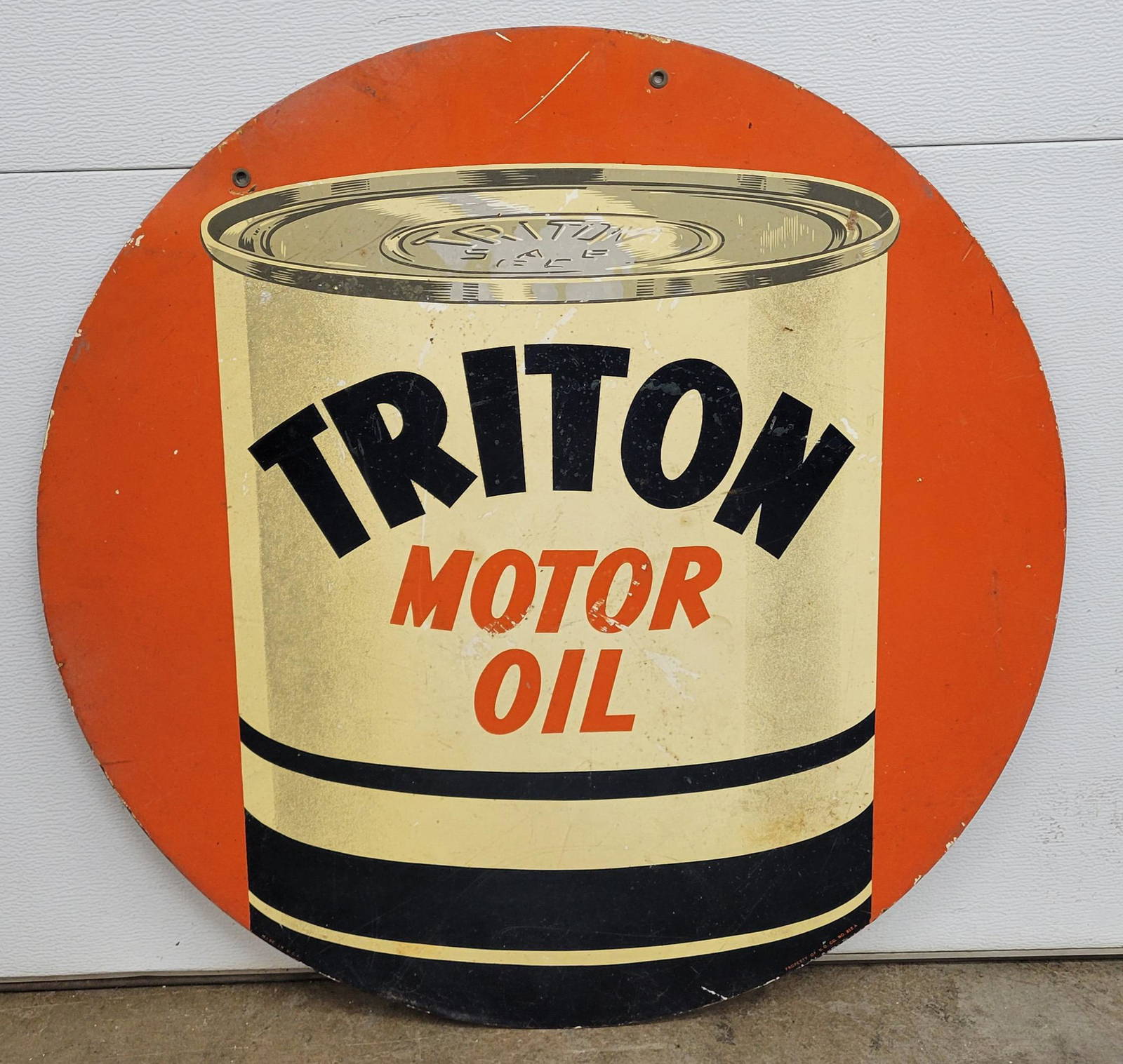 Union 76 Triton Motor Oil Dst 28" Sign Auction