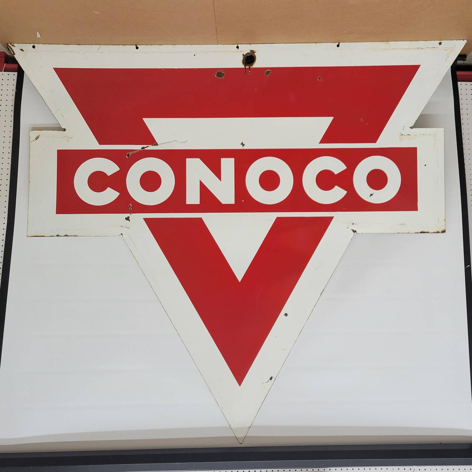 Conoco Gasoline Porcelain Id Sign Auction