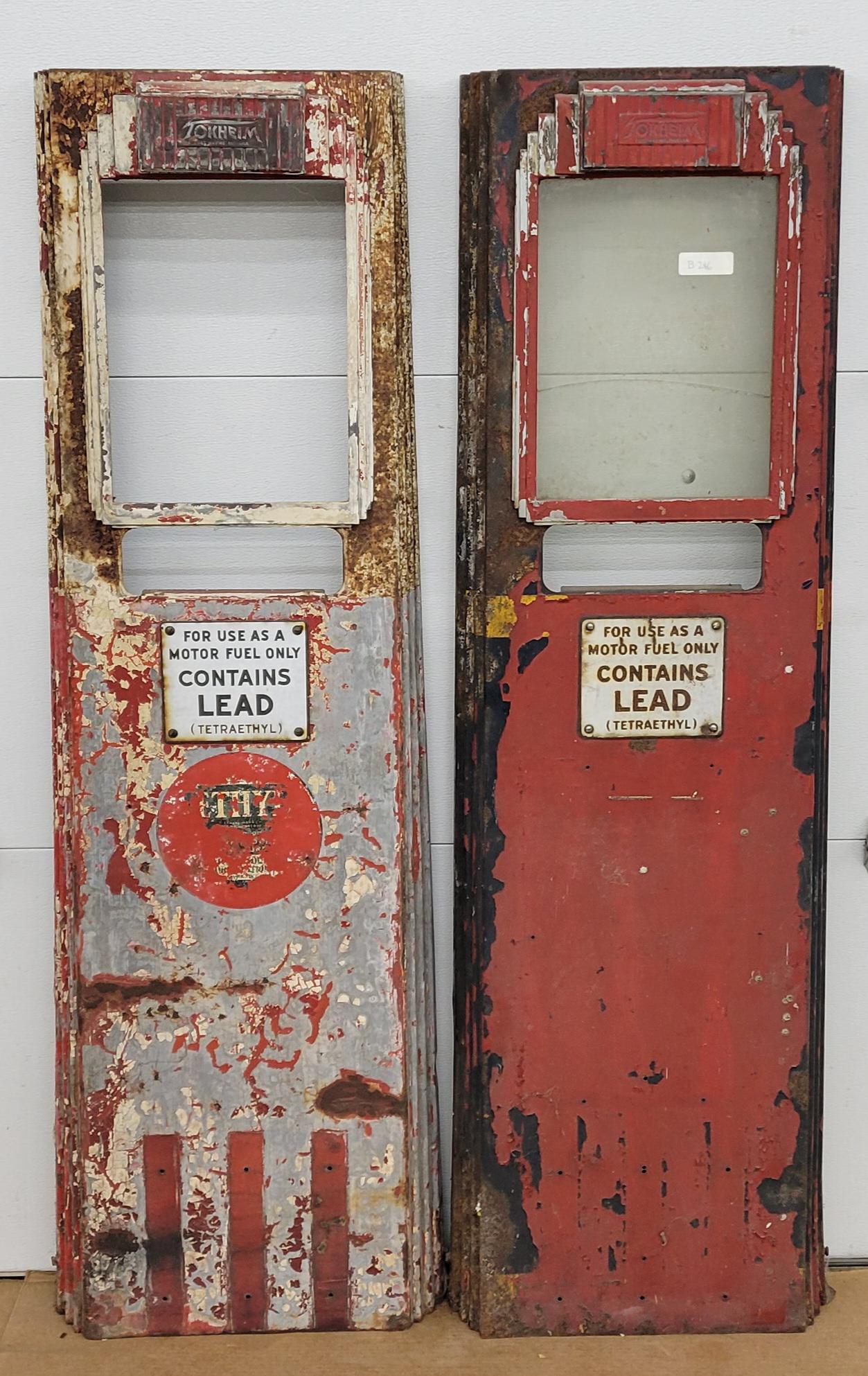 Pair Of Tokheim Gas Pump Skins Auction