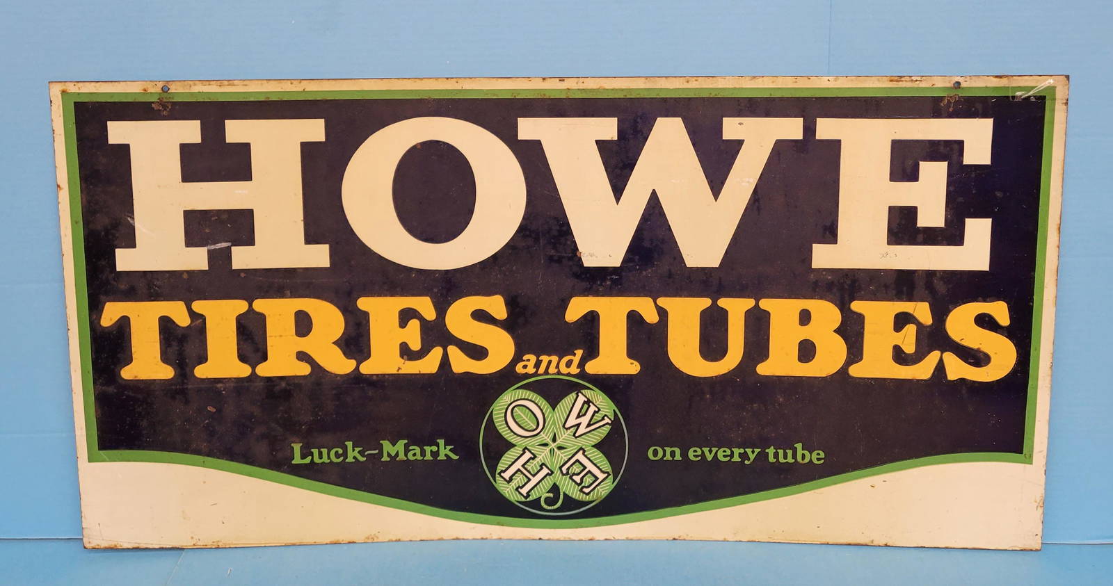 Howe Tires And Tubes Double Sided Metal Sign Auction